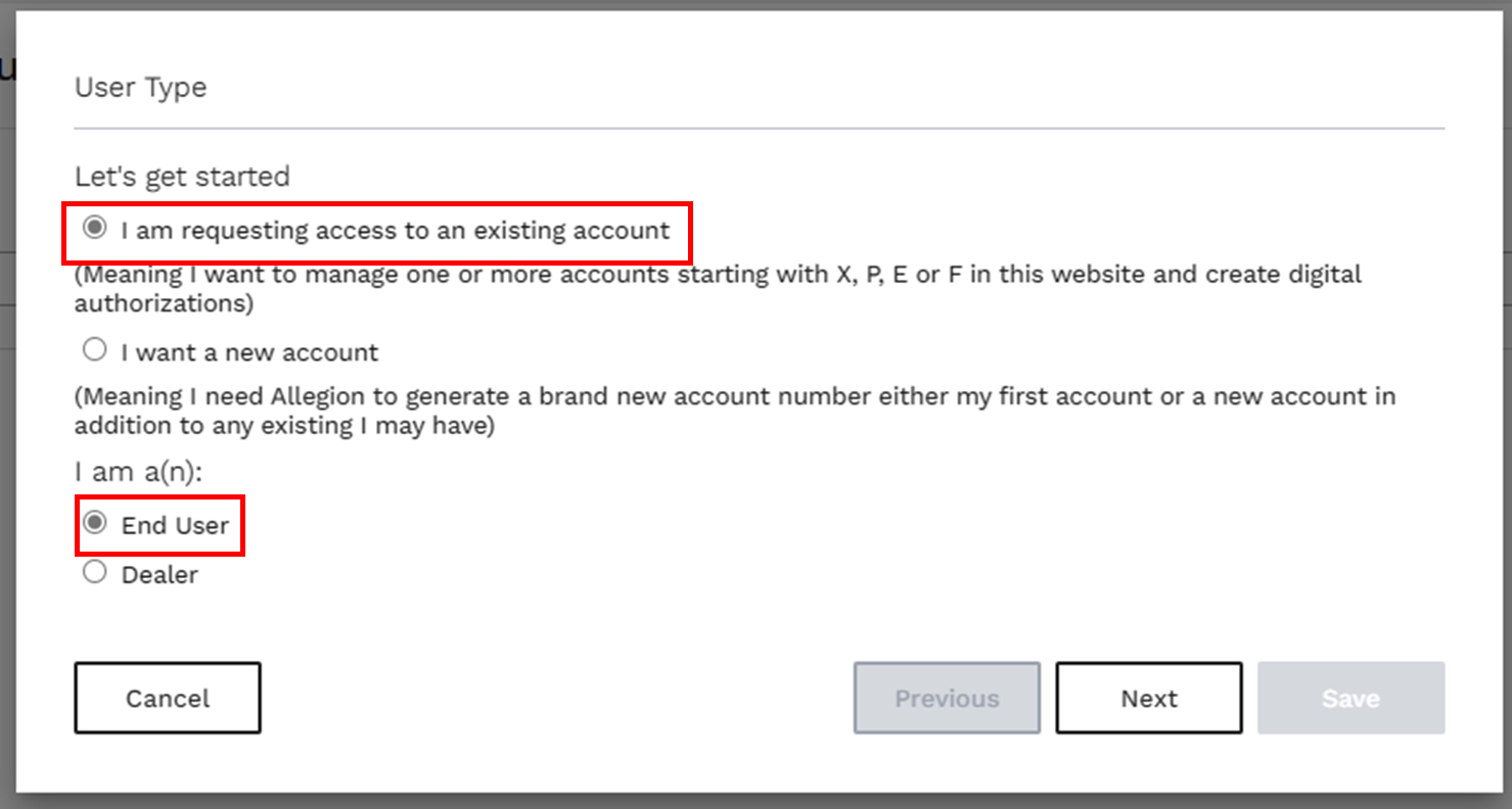 How to: Request access to an existing account – Restricted Product