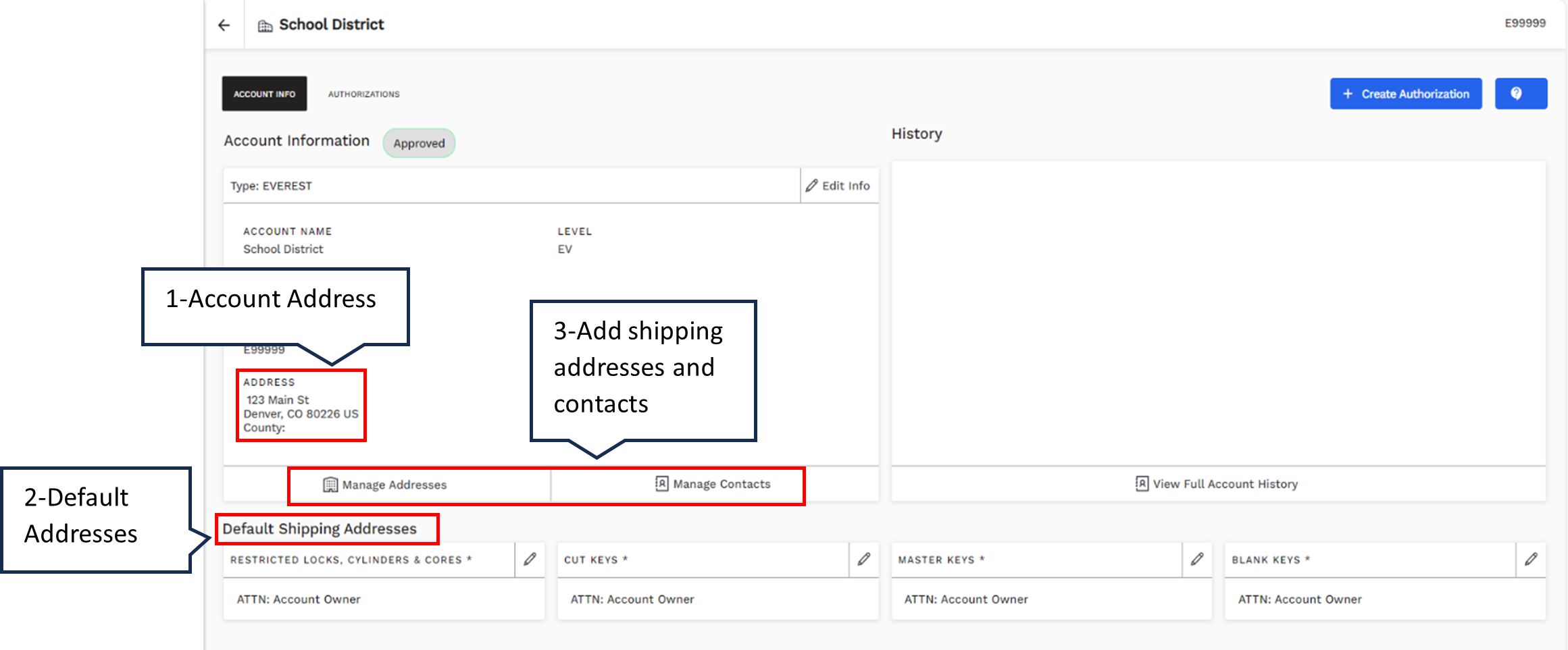 How to: Manage addresses and contacts – Restricted Product